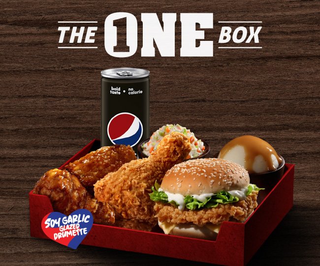 KFC推出新食品！韩式蒜香酱料炸鸡、The One Box超值套餐！ | WOAH.MY